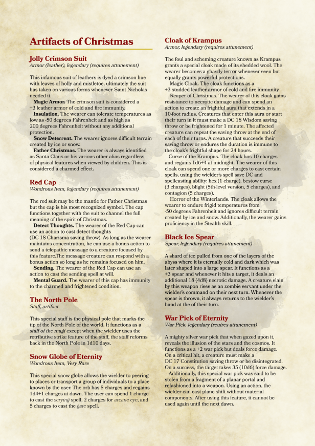 Santa Claus – Naughty and Nice D&D 5E Warlock Edition! – Death By Mage